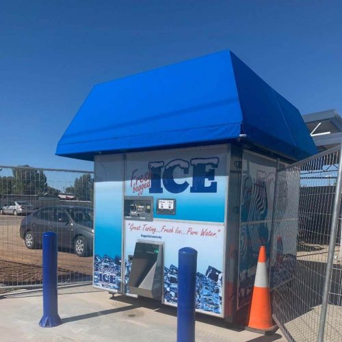 IM2500 Old Style awning - Kooler Ice Vending Machines | Kooler Ice